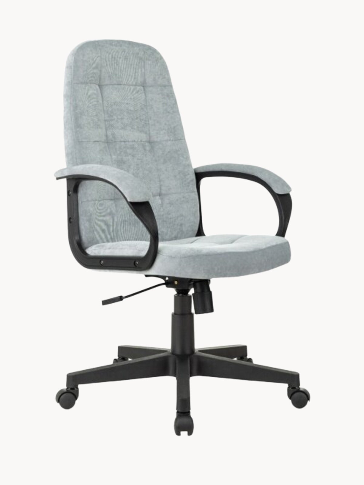 Кресло руководителя Бюрократ CH 002 Fabric серо-голубой Light-28 крестов. пластик