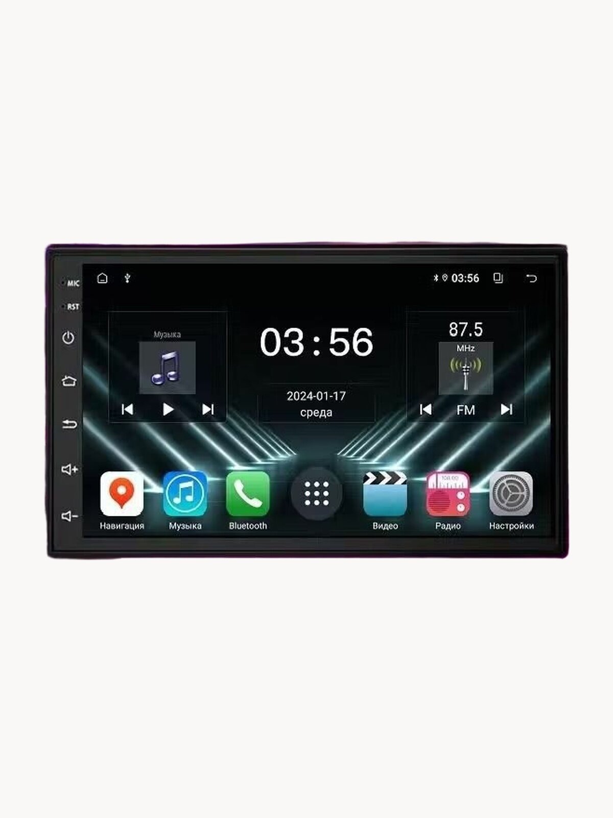 Магнитола 2Din Универсальная (Universal) 175х102 на Android 14 (4GB/64GB/WiFi/GPS/BT/IPS/CarPlay/Android Auto)