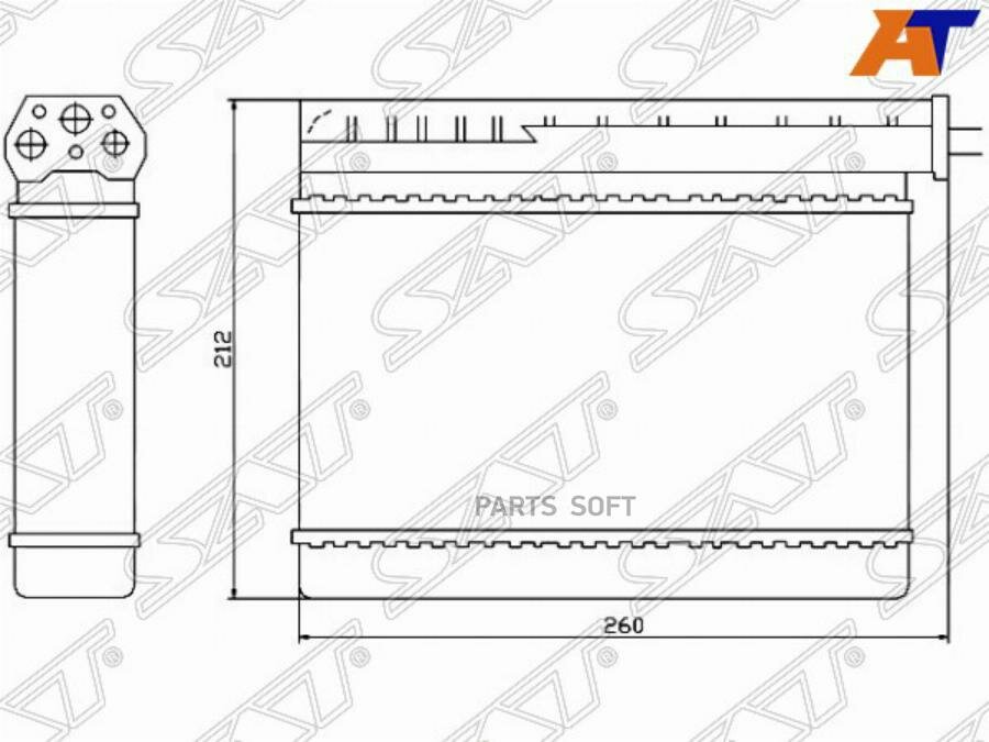 Радиатор отопителя салона BMW 3-Series 90-00 / 5-Series 95-04 SAT ST-BM32-395-0 | цена за 1 шт