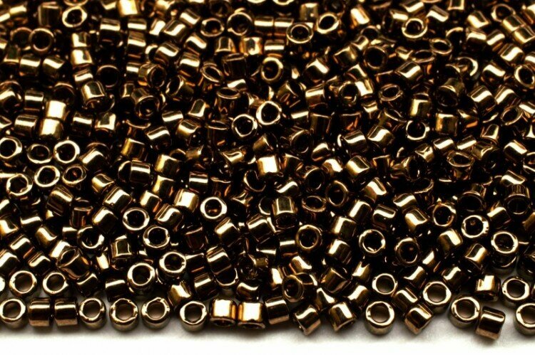 Бисер японский MIYUKI Delica цилиндр 11/0 DB-0022 бронза, металлизированный, 5 грамм