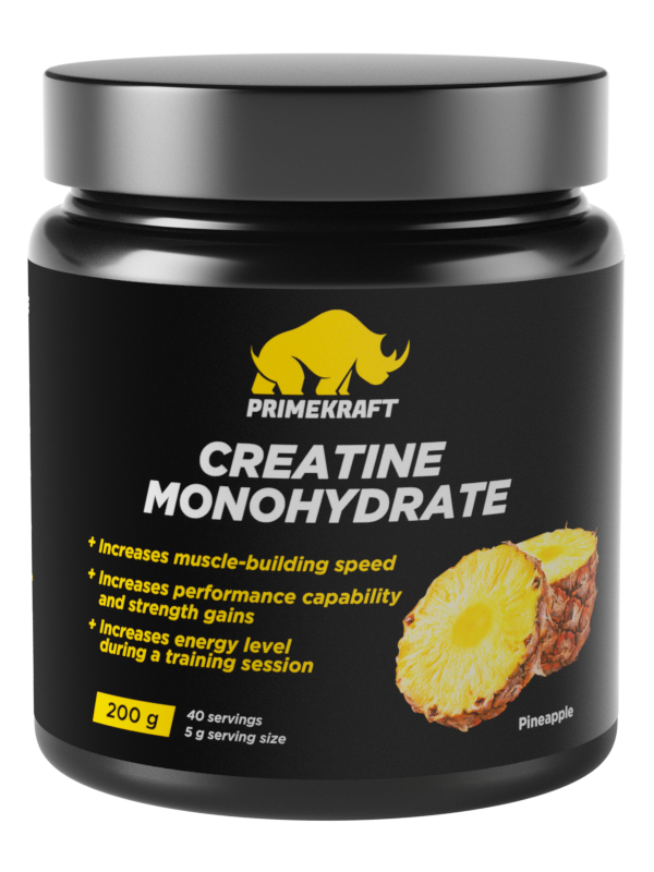 Prime Kraft Creatine Monohydrate 200g (Ананас), Креатин моногидрат, Креатин, 200 грамм
