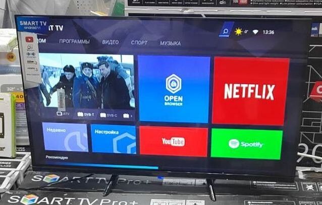 32" Телевизор Smart, черный