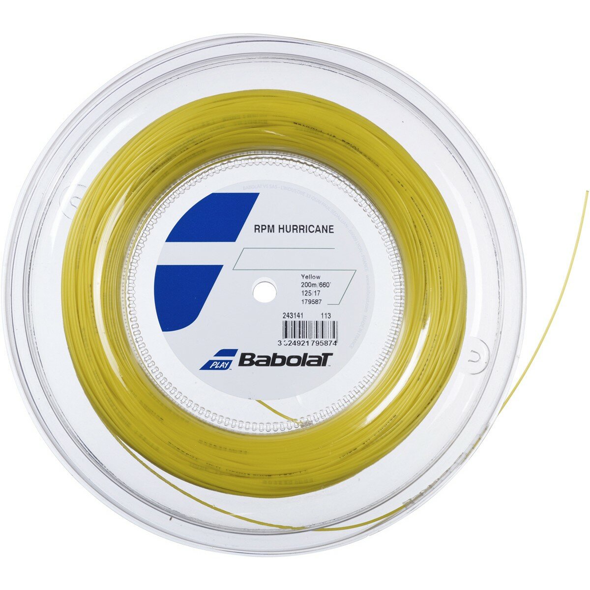 Теннисная струна Babolat RPM Hurricane (нарезка) 241141-17 (Толщина: 125)