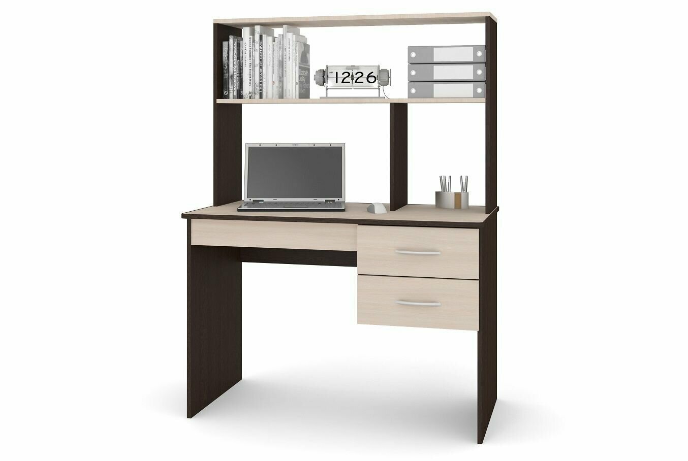 Стол компьютерный, письменный Школьник-3 ЛДСП венге цаво/дуб млечный, ящики справа