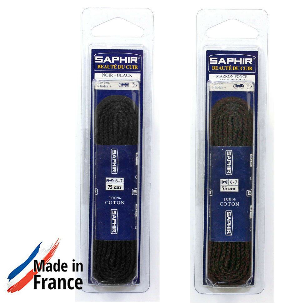 SAPHIR Шнурки 75 см. круглые толстые 4 мм, цветные. (тёмно-красный (12))