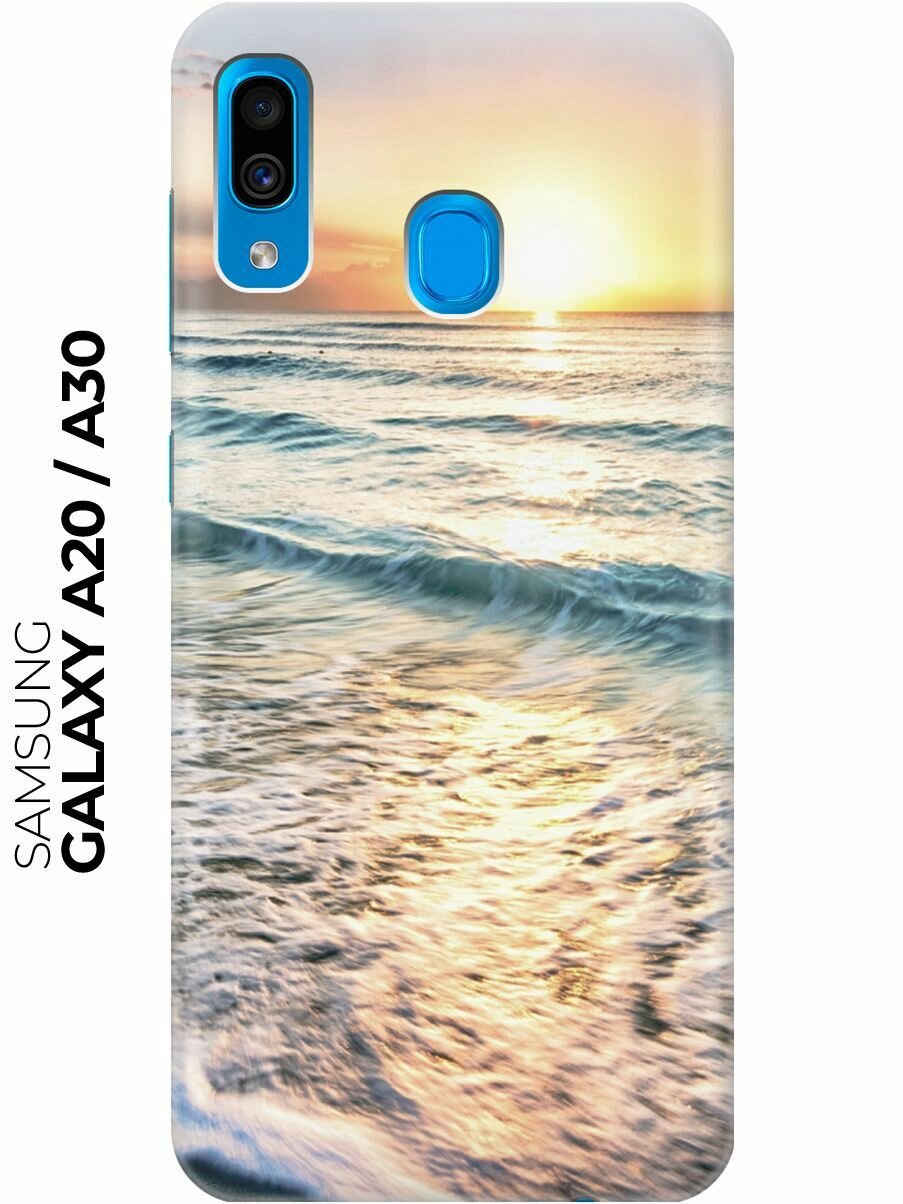 Силиконовый чехол Закат на море на Samsung Galaxy A20 / A30 / Самсунг А20 / А30