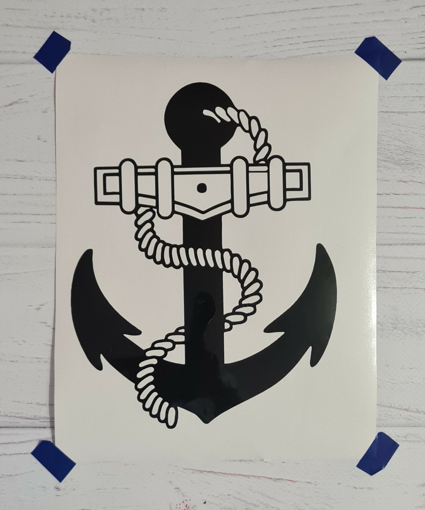 Авто наклейка, Якорь. Чёрный.