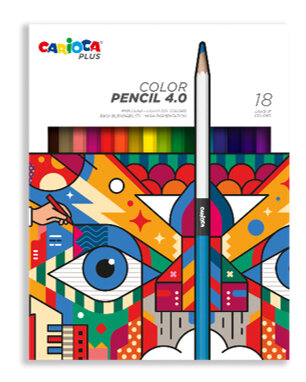 Карандаши цветные заточенные "Carioca Plus" 18 цветов 45202