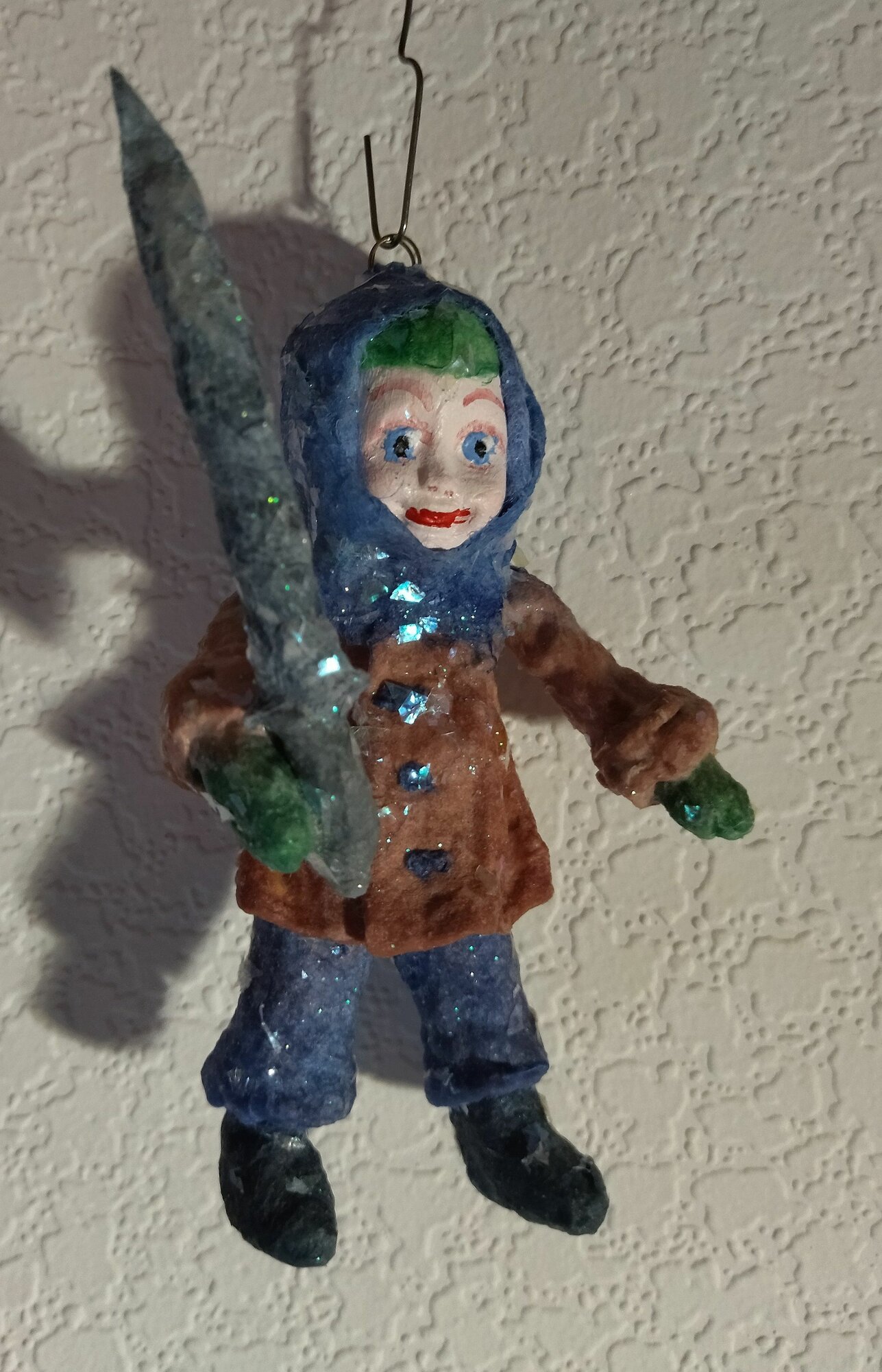 Новогодняя ватная елочная игрушка "Мальчиш-кибальчиш", высота 12 см