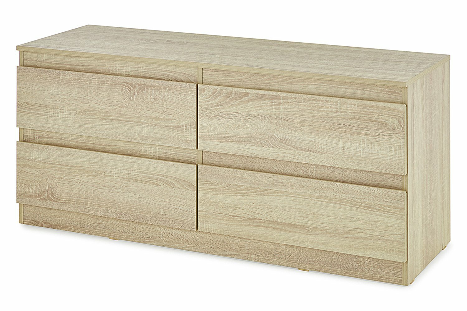 Тумба напольная под ТВ Stern, 127,4x60,8x43,3 см, 4 ящика, матовый фасад, ЛДСП, цвет дуб Сонома
