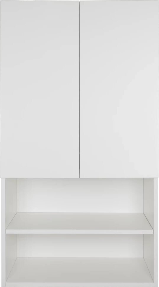 Шкаф двустворчатый Misty Амур Э-Ам08060-012 60x110 см, над стиральной машиной, белый глянец