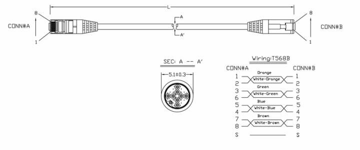 Hyperline PC-LPM PC-LPM-STP-RJ45-RJ45-C5e-1.5M-LSZH-BL