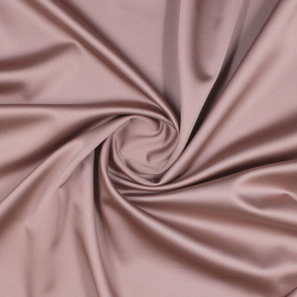 Атлас Ткани-100, персиково-бежевый, плательный, полиэстер, плотность 230 г/м², 1,4×1 м