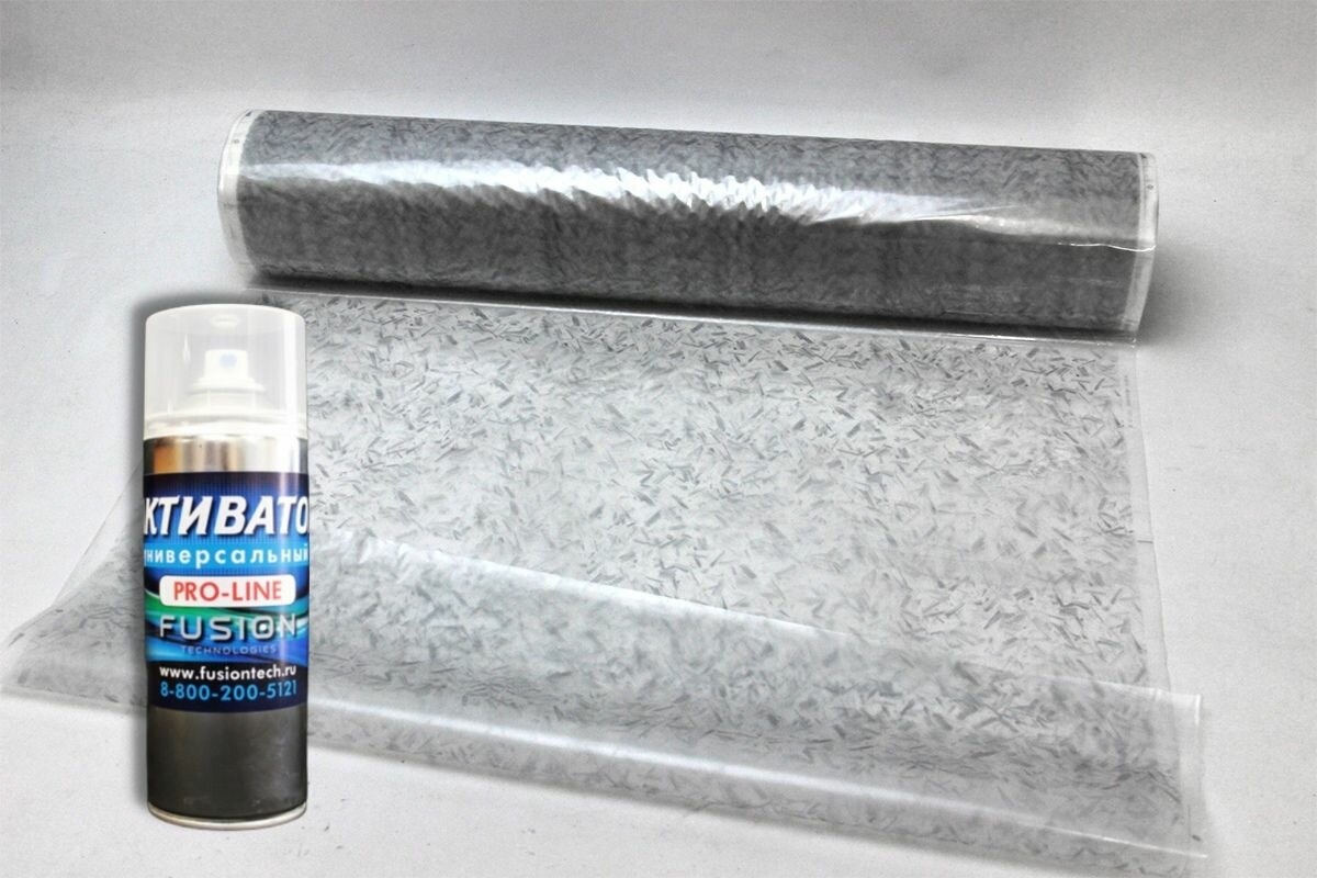 Пленка для аквапечати YA-17451B 1 метр 'Кованый карбон' + Активатор в баллоне