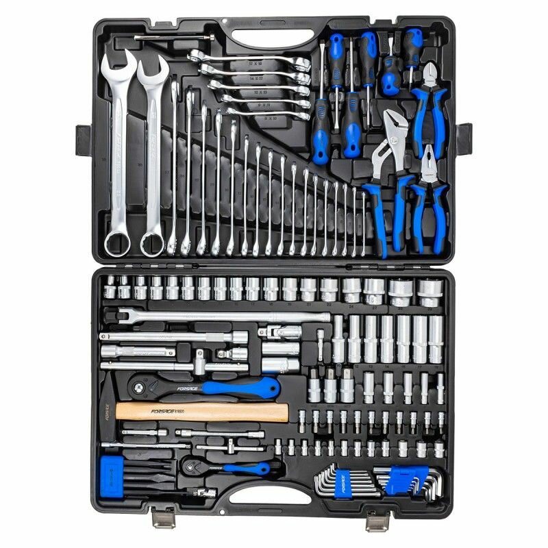Набор инструментов 128 предметов для автомастерских (1/4',1/2') F-41282-5
