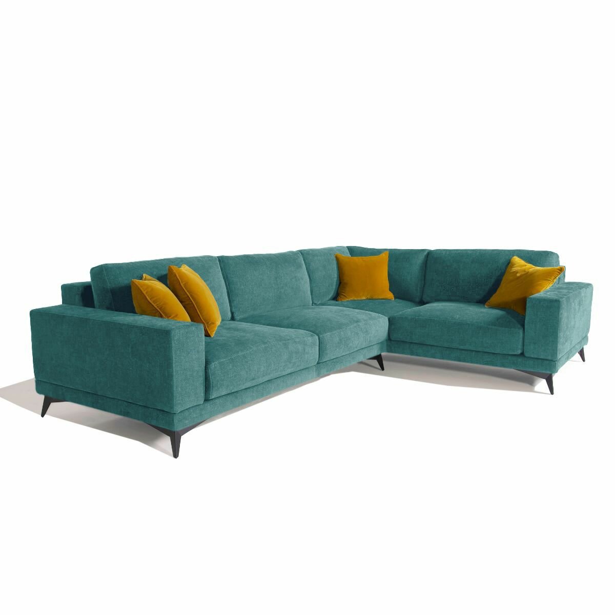 Диван Бергамо угловой правый в премиальном велюре 225х315/18