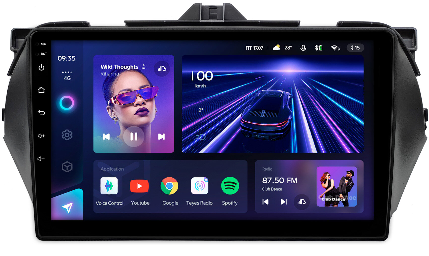 Штатная магнитола Suzuki Ciaz 2014-2019 Teyes CC3 360 6/128 9" RM-9-1555 Android 10 (4G-SIM, DSP, QLed)