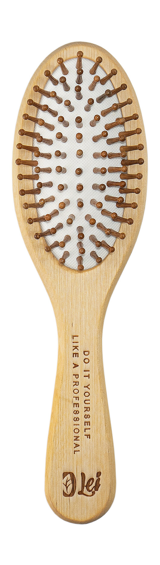LEI Расческа массажная деревянная, деревянные зубцы темные