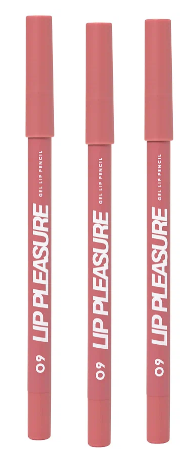 Карандаш для губ гелевый Love Generation Lip Pleasure, тон 09 пыльно-розовый, 1,35 г 3 шт