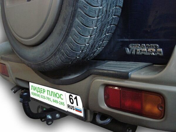 Фаркоп Лидер-Плюс для SUZUKI GRAND VITARA XL7 (5 дверей) 1998-2005 с электрикой и сертифкатом в комплекте арт.(S401-A)