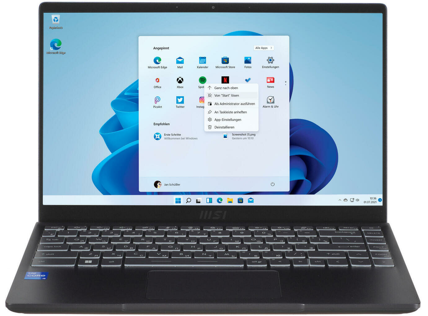 14" Ноутбук MSI Modern 14 B11MOU-1051RU (9S7-14D334-1051) серый - 1920x1080, IPS, Intel Core i5-1155G7, ядра: 4 x 2,5 ГГц, 8 ГБ, SSD 256 ГБ, Intel Iris Xe Graphics, Windows 11 Home