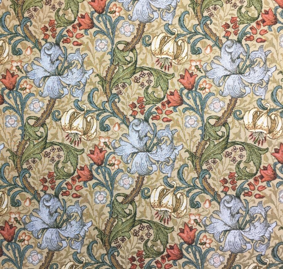 Ткань гобелен ширина 175 см арт. 2993 лилии Моррис