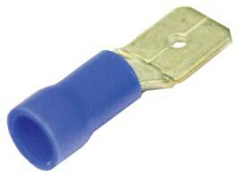 MDD2-250 Штекер плоский 6.3х0,8 cиний 2,5 мм2(100 штук)