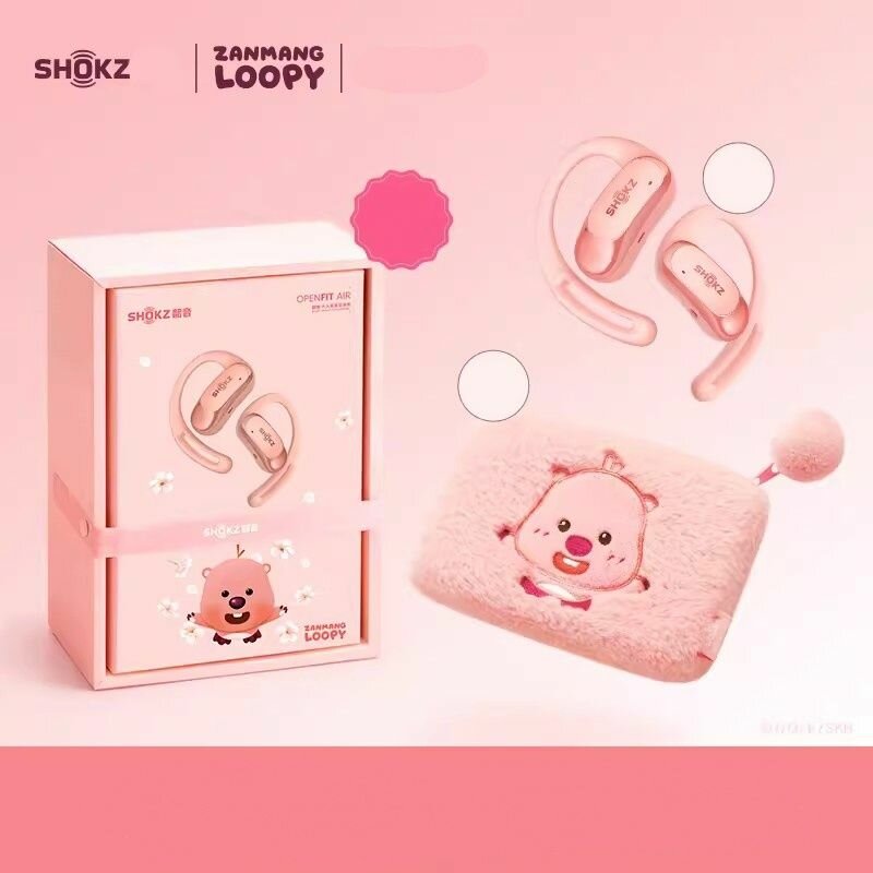 SHOKZ OpenFit Air T511 - открытые беспроводные наушники Bluetooth с микрофоном, затычки для ушей с подвеской, защита от пота, быстрая зарядка, 28 часов воспроизведения, совместимые с