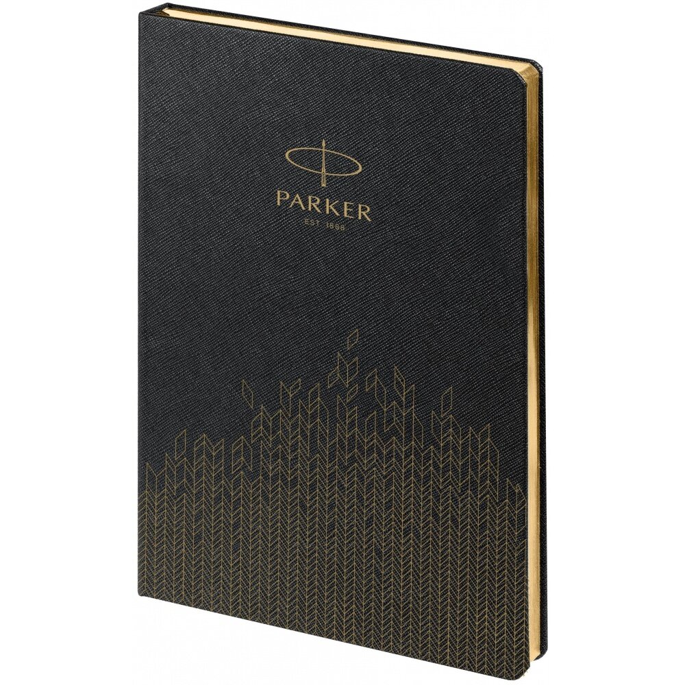 Parker P1_1113305 Ежедневник недатированный, черный c нанесением logo parker