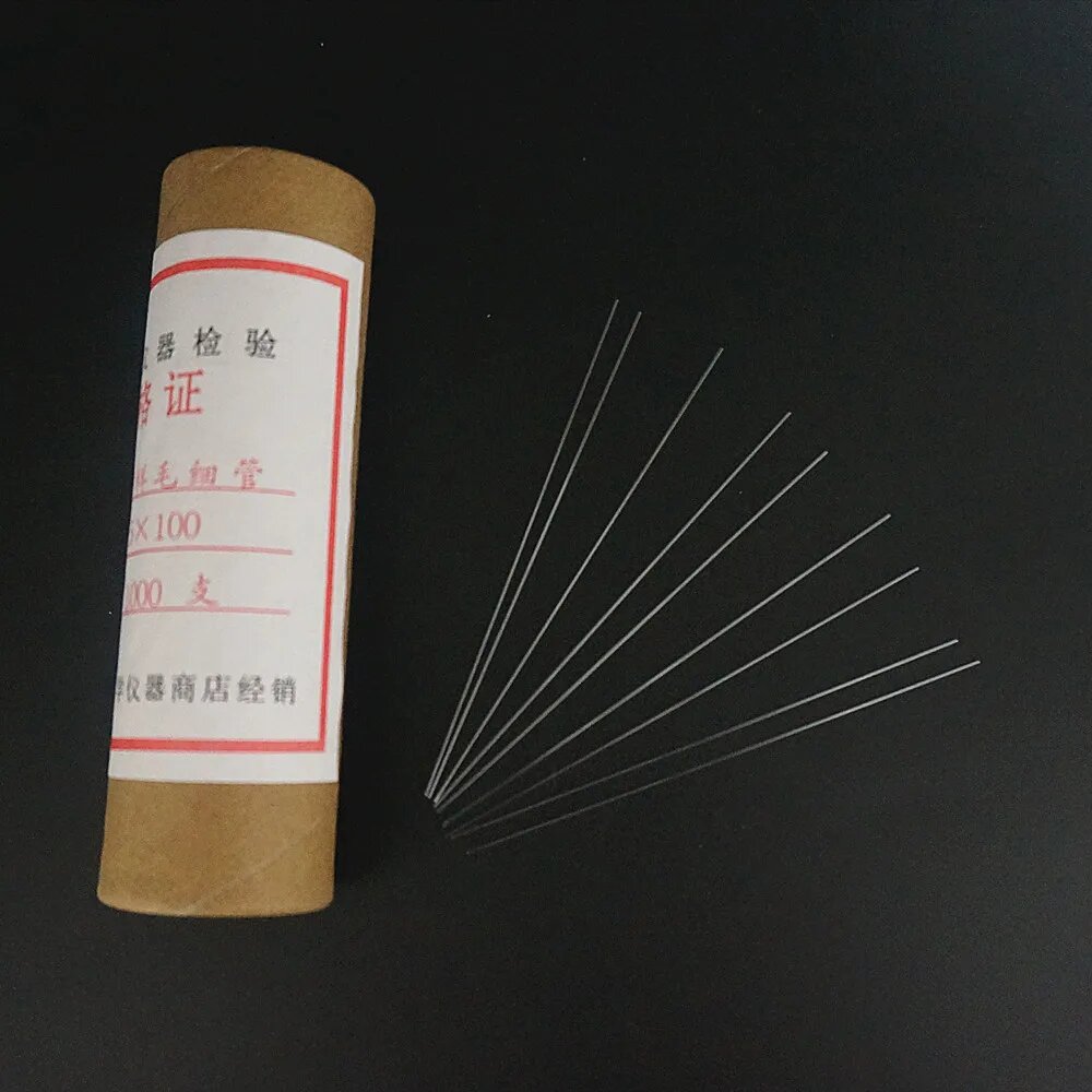 Капиллярные трубки стеклянные 100 мм, 500 шт. (0.9-1.1x100mm)
