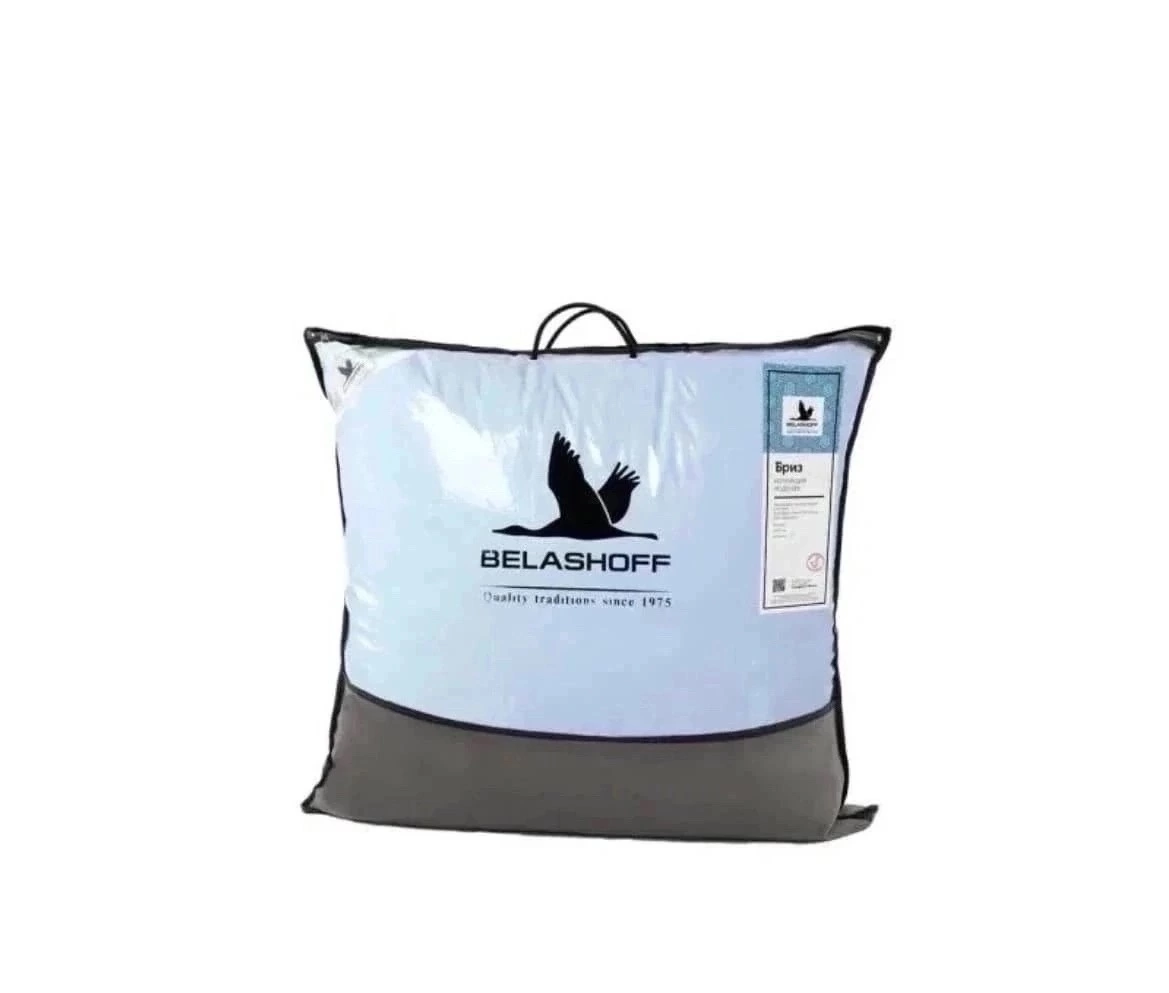 Подушка 70х70 гусиный пух Гармония Belashoff для сна средней жесткости белая