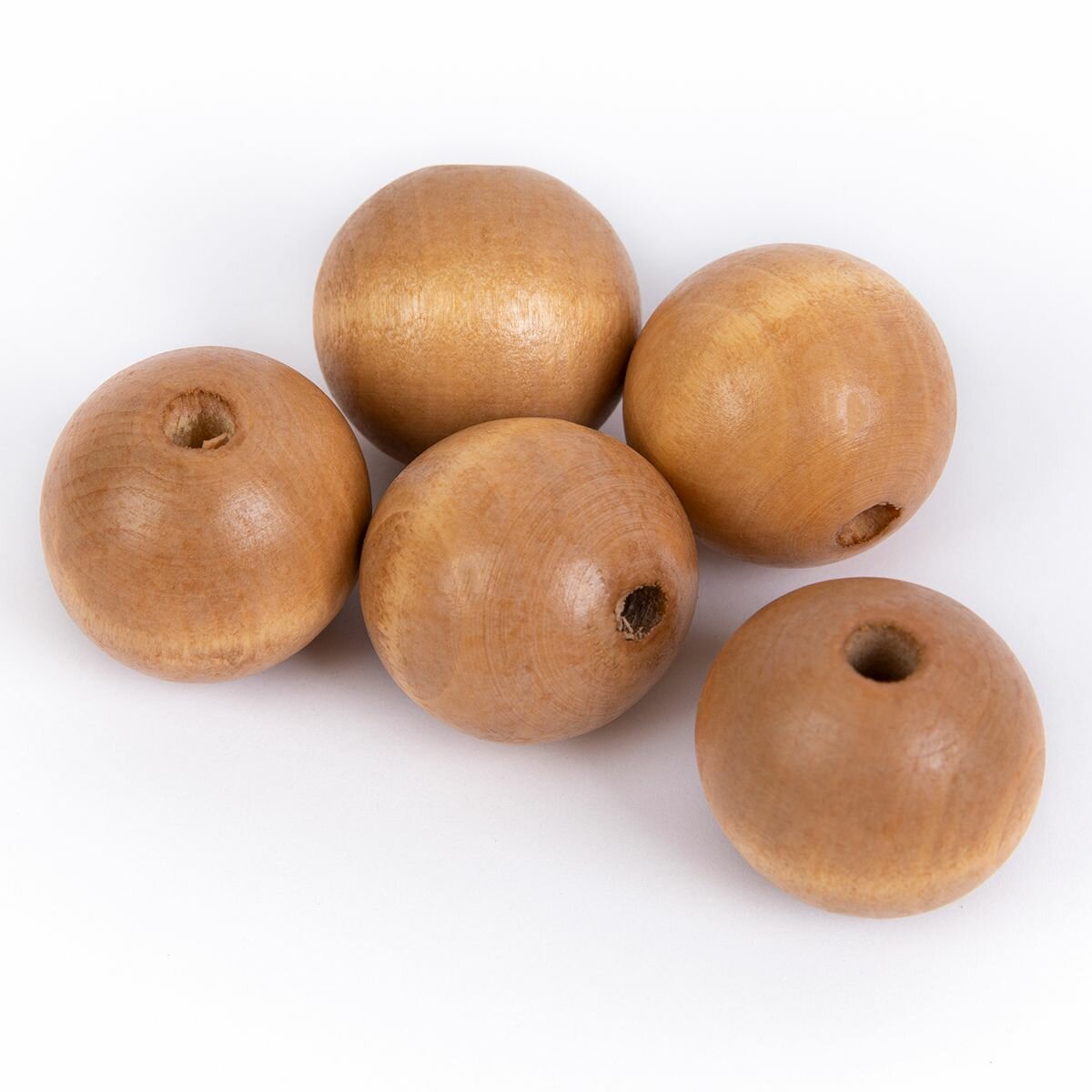 Бусины деревянные для рукоделия Zlatka HWBD-30 30 мм 10 уп по 40 г тёмное дерево