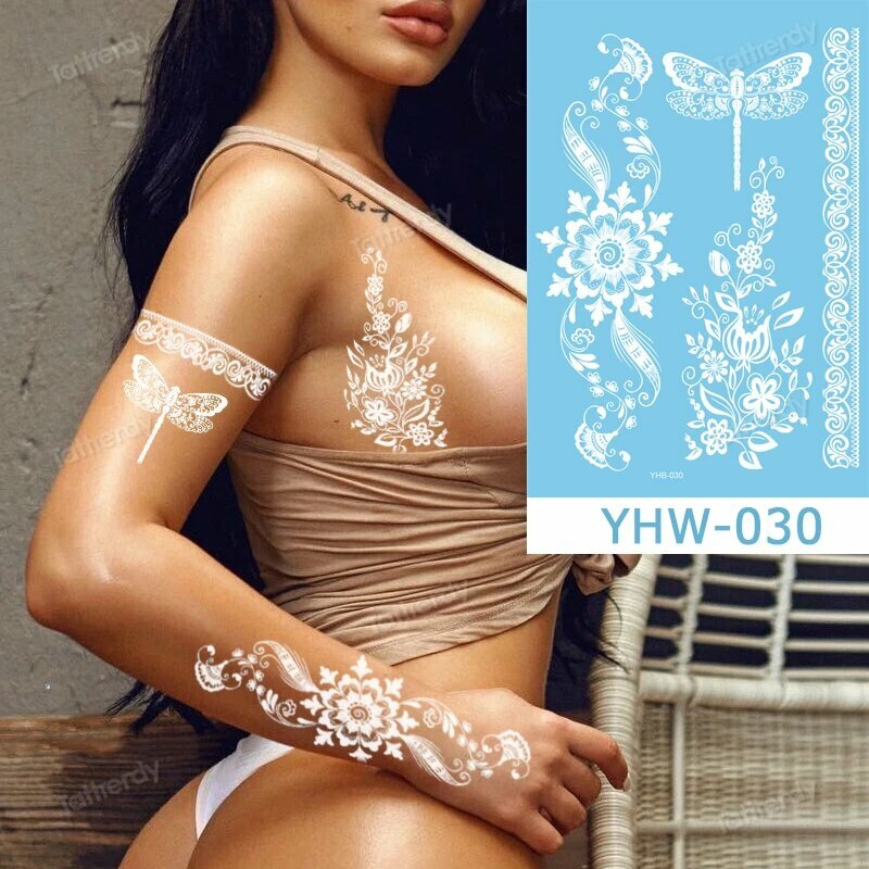 Временная татуировка Tattrendy лебедь мандала YHW30