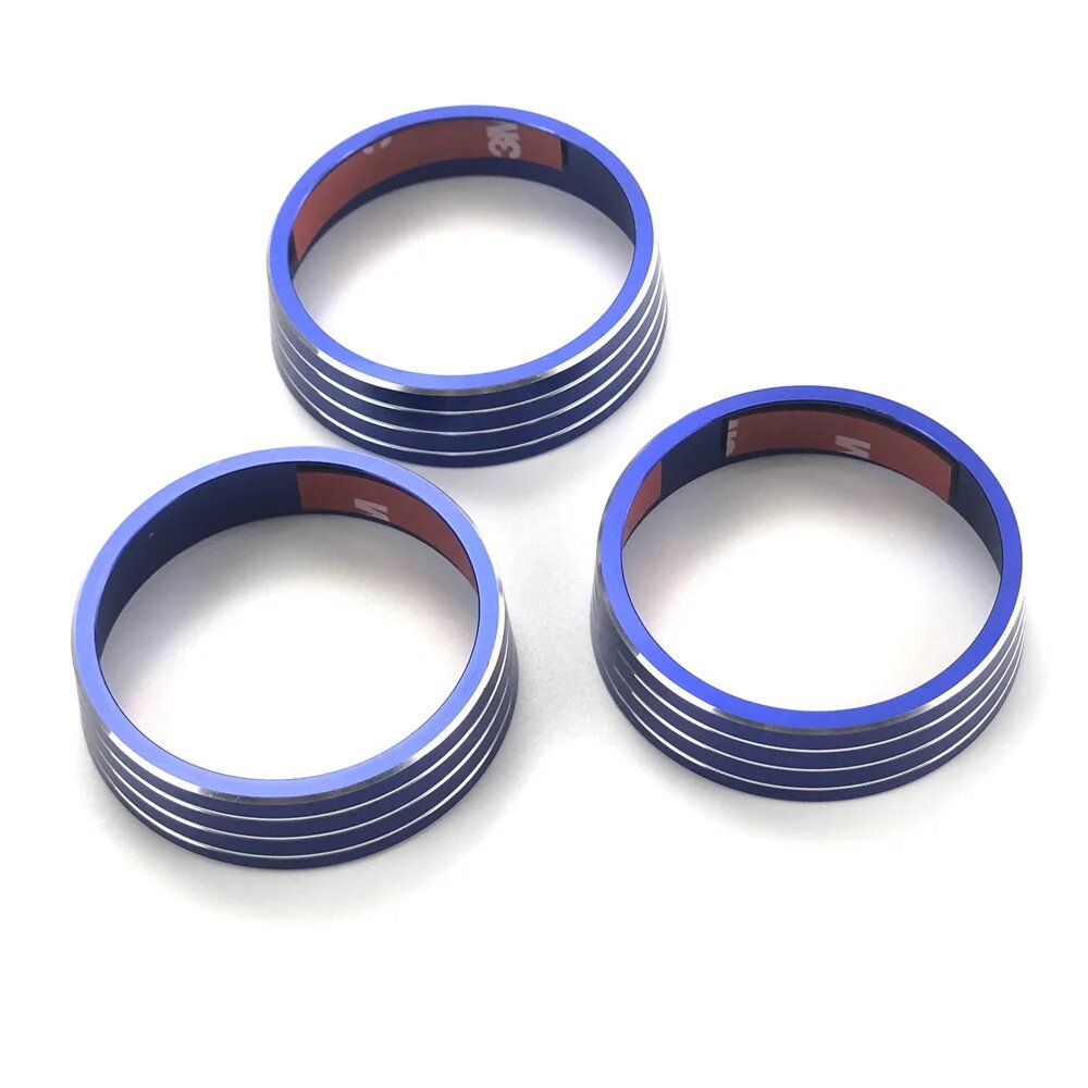 3 шт. для Mitsubishi ASX Outlander Sport RVR Lancer AC воздушный переключатель ручка управления нагревателем кнопка циферблата декоративное кольцо крышка Blue 3pcs