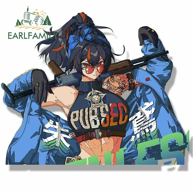 EARLFAMILY Zenless Zone Zero Zhu Yuan Fanart Автомобильная наклейка аниме эскиз Waifu Die-cut