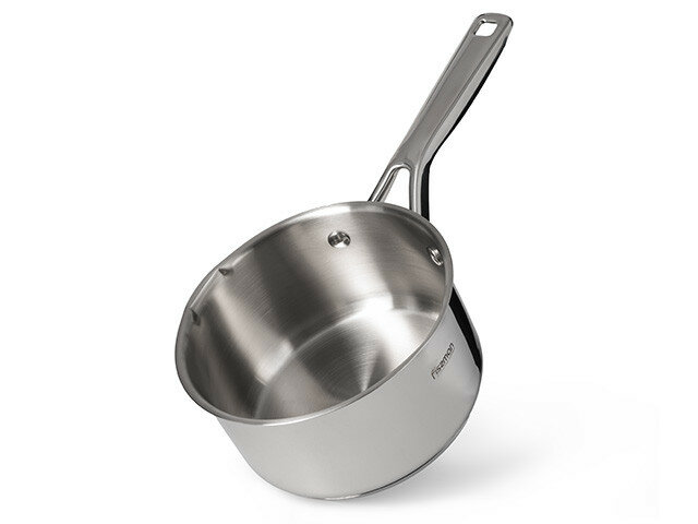 5295 FISSMAN Ковш FABIA 1,5л; 16x8,5 см без крышки (нерж. сталь) Ручка-нерж. сталь; Индукция; Термоаккумулирующее многослойное дно.