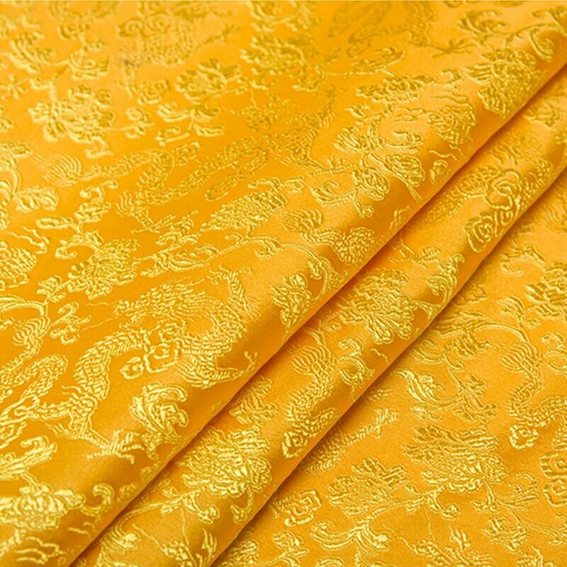Китайская парча атласная жаккардовая ткань дракон узор 4