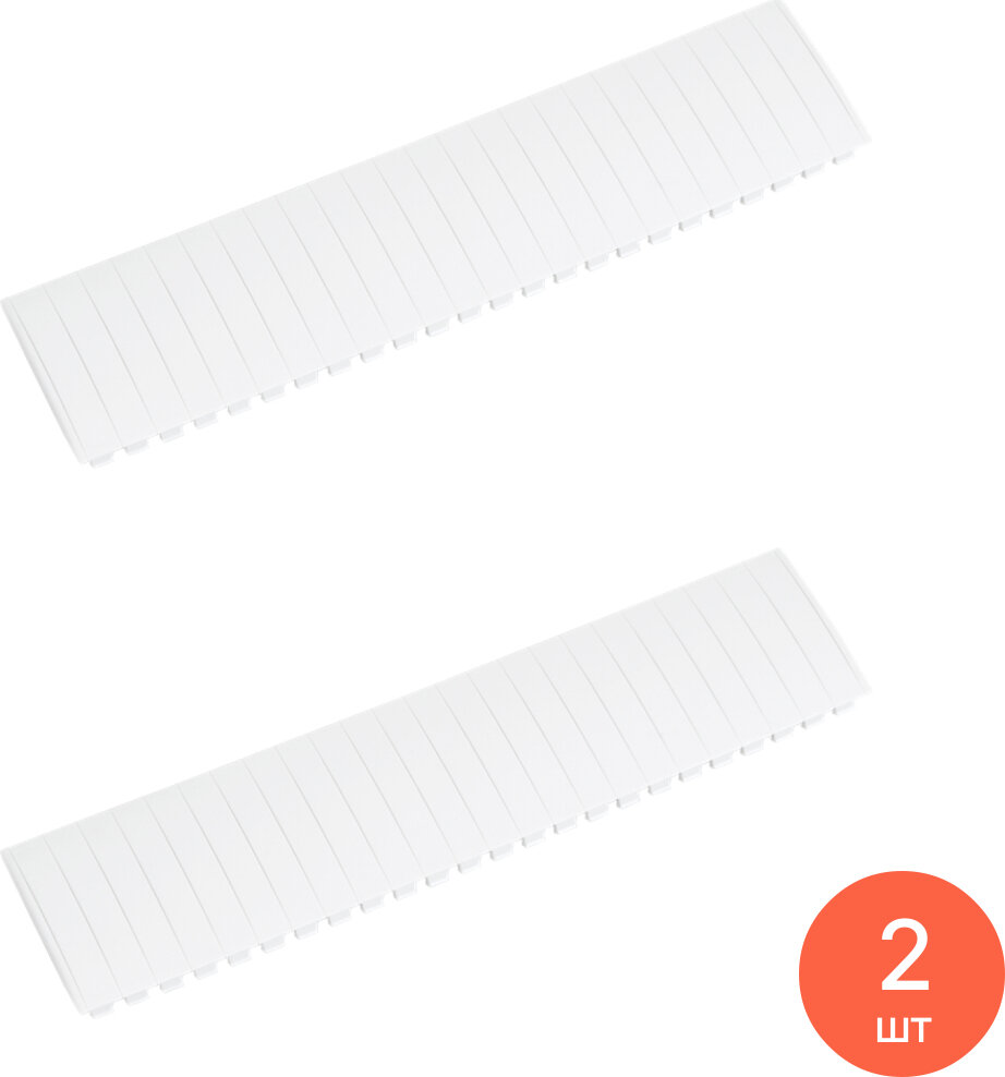 Заглушка IEK / ИЭК Titan 5 для пластрона из пластика, белый, 221х49.5мм, 12 модулей / электрика (комплект из 2 шт)