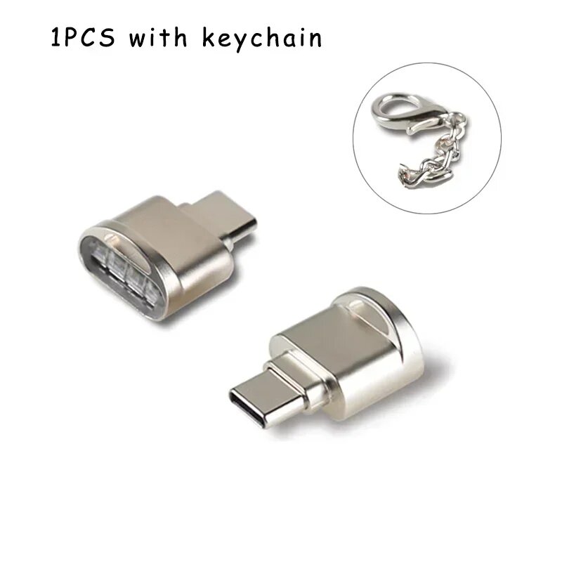 Адаптер типа C OTG к TF Устройство чтения карт памяти Micro-SD для Samsung Huawei Xiaomi Алюминиевый кардридер для ноутбука Micro TF Microsd Color1