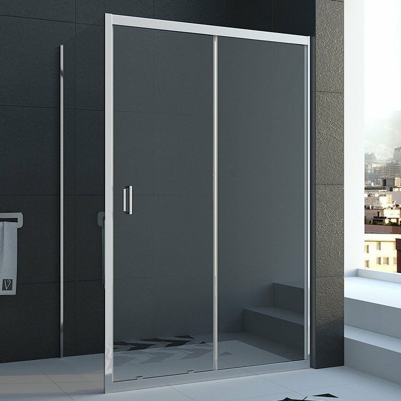 Душевой уголок Veconi Rovigo RV-040 140х70 см, профиль хром, стекло прозрачное