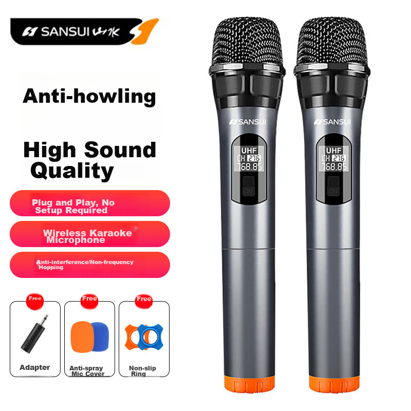 Радиосистема SANSUI U3 для караоке, концертный, gray