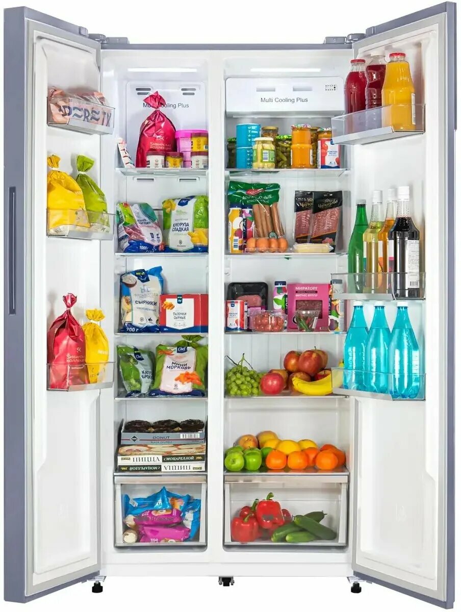 Холодильник двухкамерный LEX LSB530SLGID Total No Frost, Side by Side