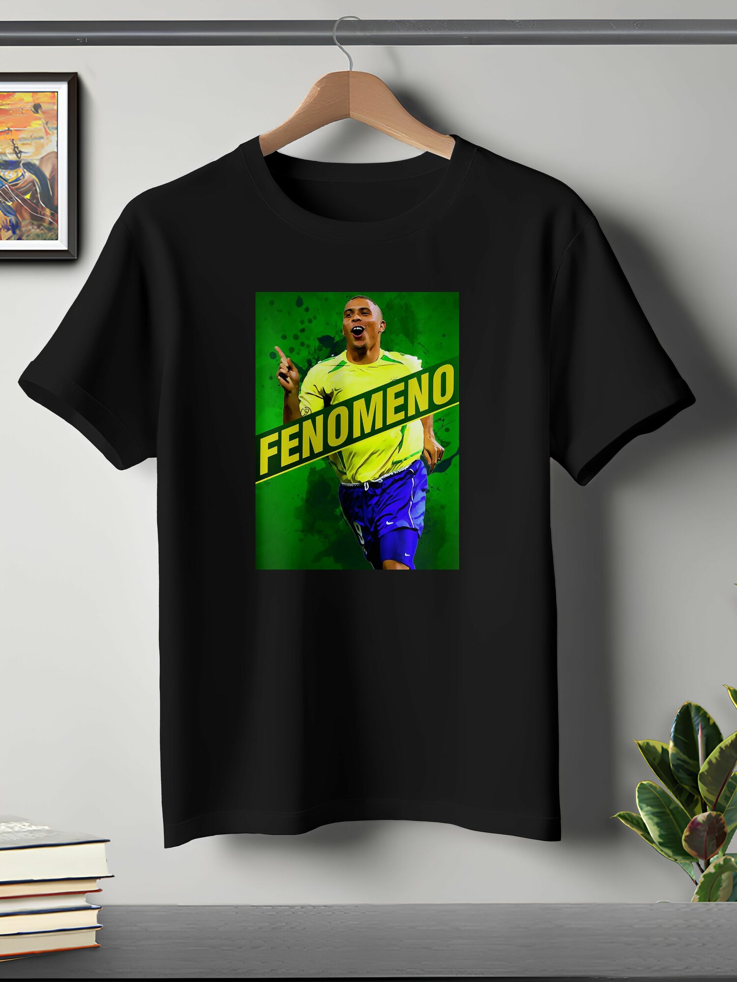 Футболка ONEQ унисекс 42-44 (XS) размер с принтом Ronaldo, черная