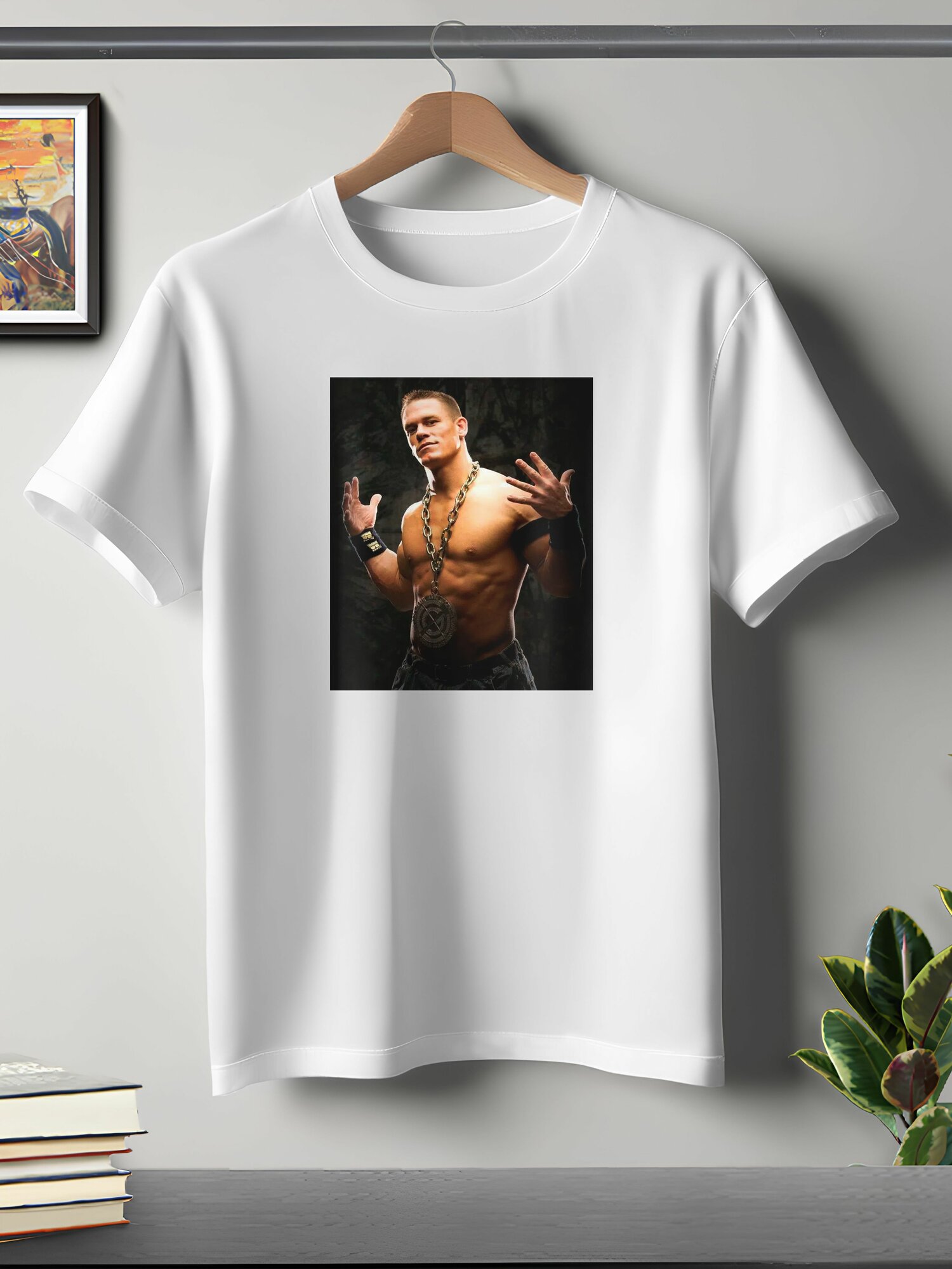 Футболка  Детская ONEQ 158 (13-14) размер с принтом Джон Сина, белая