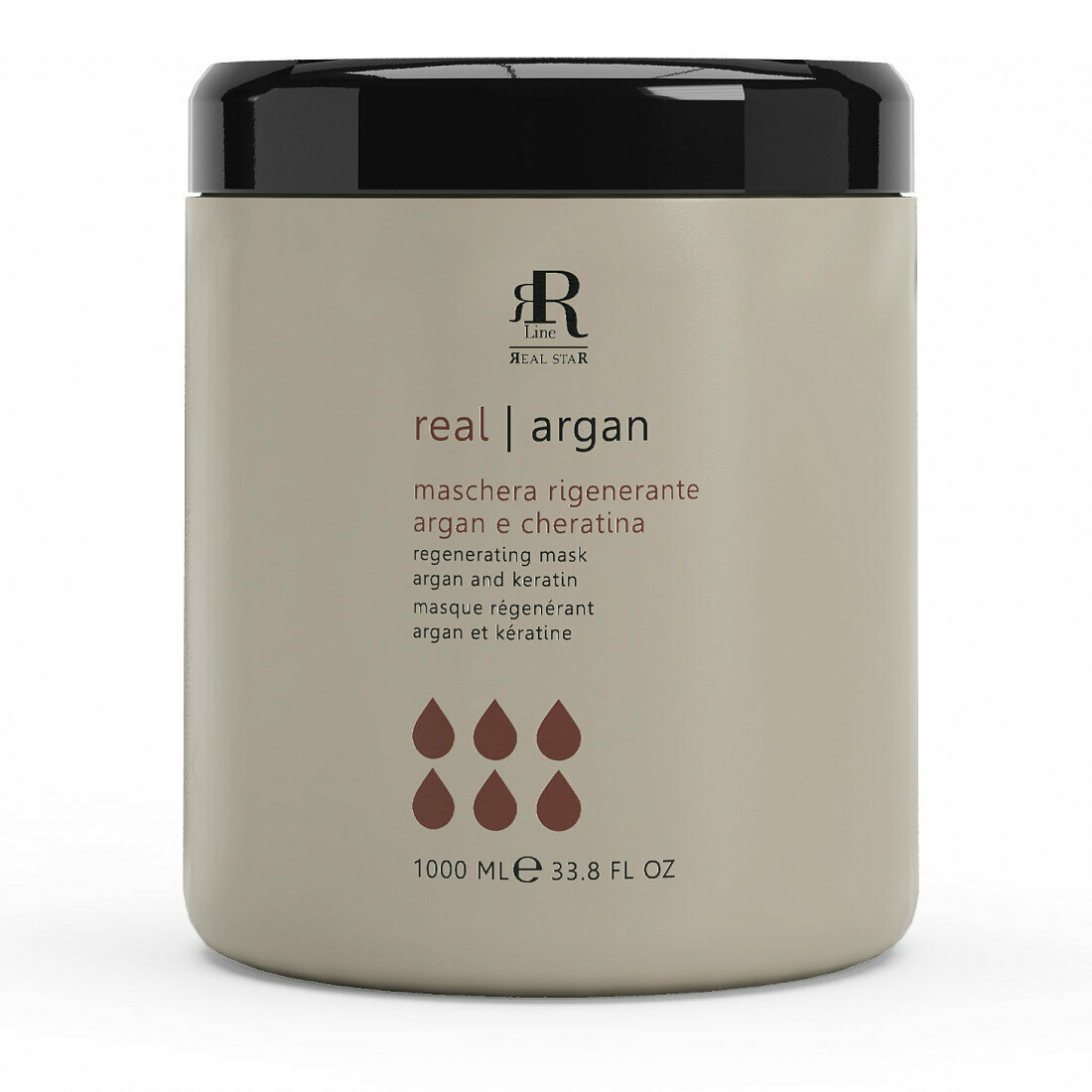 Маска для сухих и поврежденных волос «Аргана и кератин» RR Line Real Argan, 1000 мл