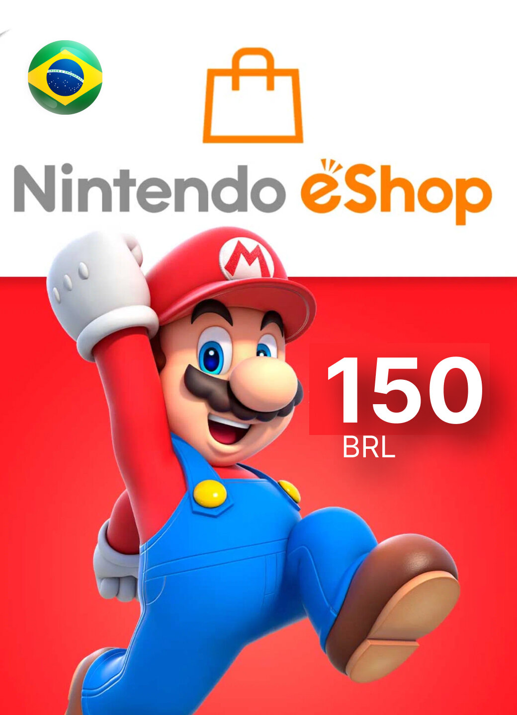 Nintendo EShop 150 BRL бразильских реалов / Бразилия / Код активации, Пополнение Нинтендо / Nintendo Gift Card Brazil