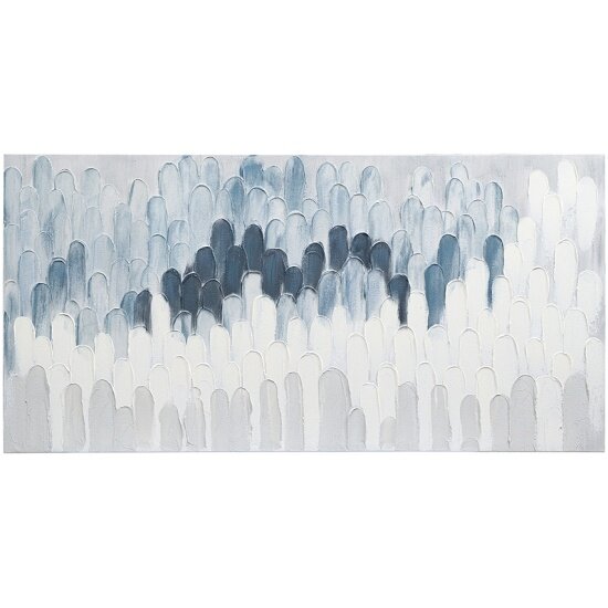 Декоративное панно Bergenson Bjorn с ручной росписью By Feel, 140х70 см, серо-голубое (BB0000958)