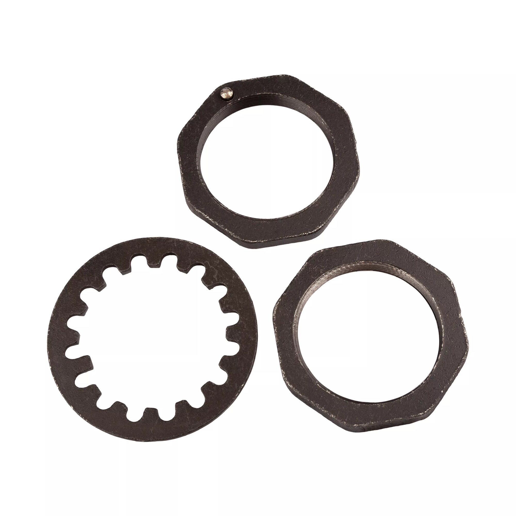 Гайка М65х1.5 ГАЗ-53, 3307, 3309, ПАЗ, кавз ступицы задней к-т 2 гайки +шайба (гостех)