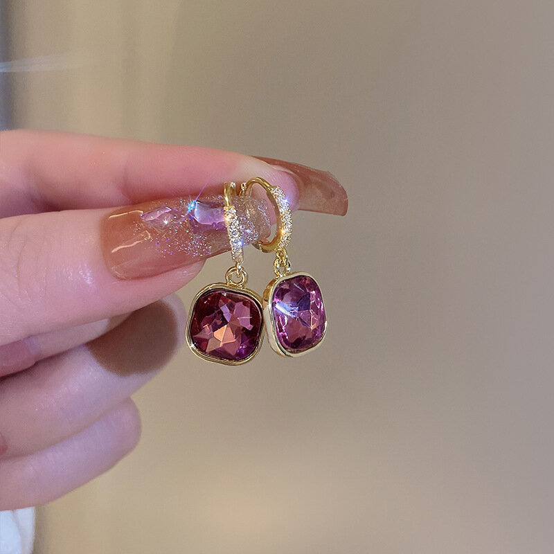 Серьги с подвесками, хрусталь