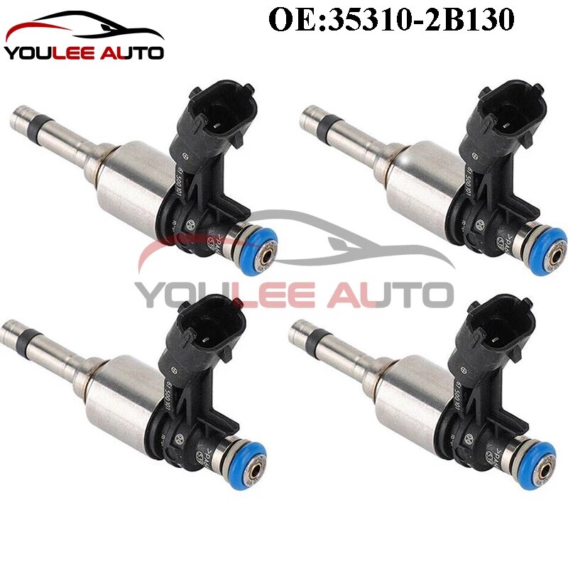 4 шт. 35310-2B130 35310-2B110 0261500100 топливные форсунки для Hyundai Accent Veloster Tucson Kia Rio Soul Optima 1.6L L4 2012-2017
